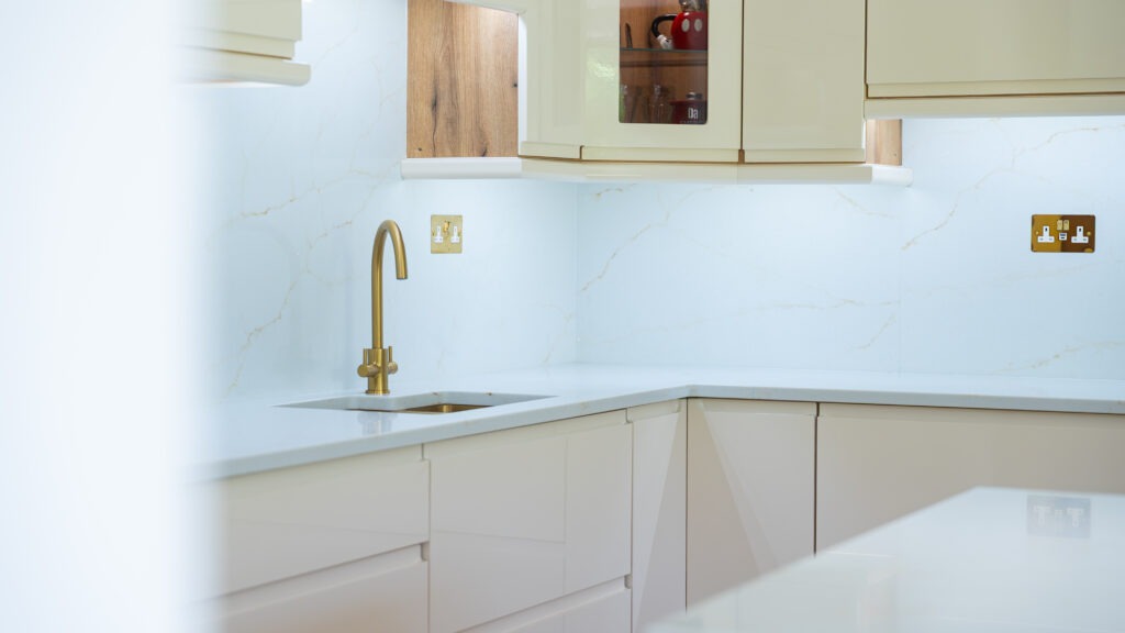 Sienna Gold Ice Quartz Worktops | Prestige Granite